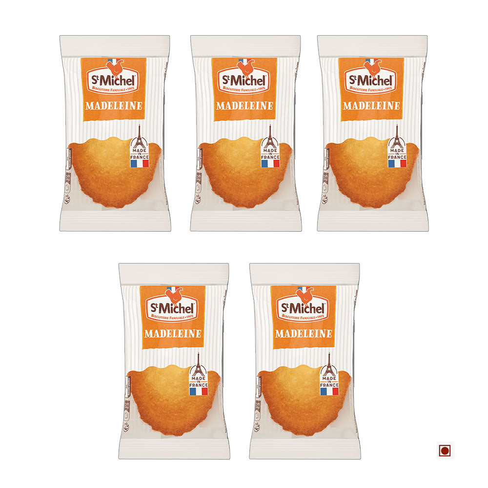 St. Michel Madeleine Pack of 5 (25g X 5) 125g – Cococart India